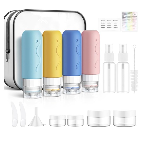 Bath & Body | New Risina 14 Piece Travel Bottle Set For Toiletries ...